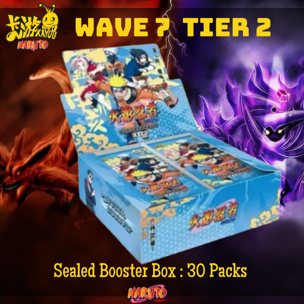 Kayou Naruto Wave 7 Tier 2 Sealed Booster Box ( 30 Packs ) 2024 Latest ...