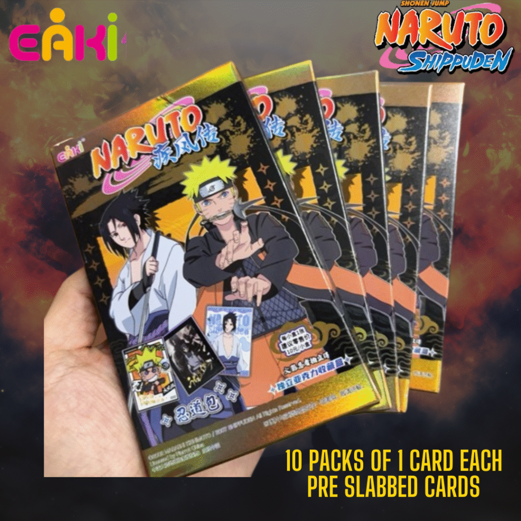 EAKI NARUTO SHIPPUDEN Hobby box 10 Packs of 1 Slabbed Card Each ...