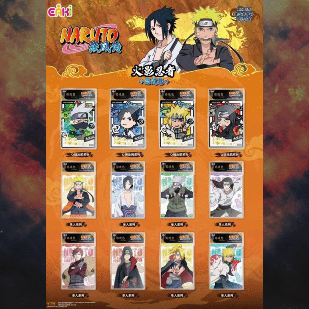 EAKI NARUTO SHIPPUDEN Hobby box 10 Packs of 1 Slabbed Card Each ...