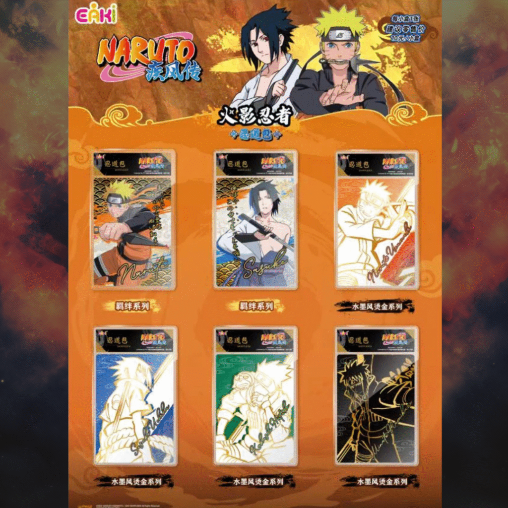 EAKI NARUTO SHIPPUDEN Hobby box 10 Packs of 1 Slabbed Card Each ...