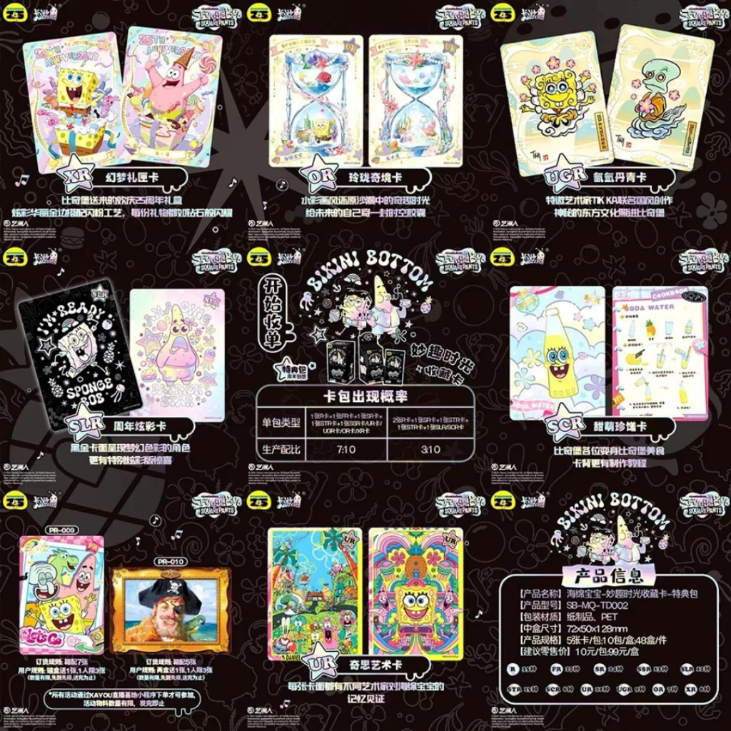 Kayou Spongebob 25th Anniversary Wave 1 Tier 3 Sealed Booster Box ...